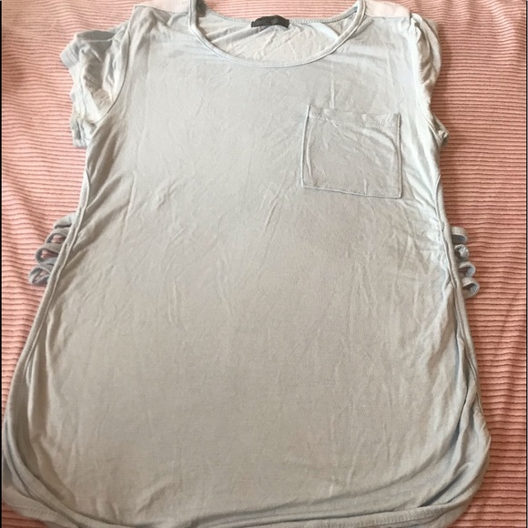 Amazon | Tops | Blue Open Side Shirt | Poshmark